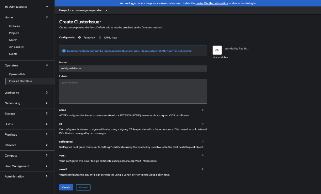 Simplify TLS Cert Management with OCP cert-manager Operator · MeatyBytes
